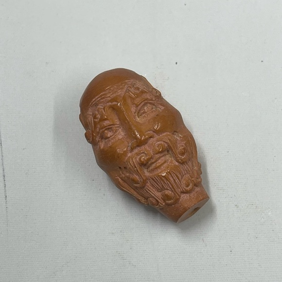 Jewelry | Antique Chinese Hand Carved Hediao Nut Bead Peach Pit Faces ...